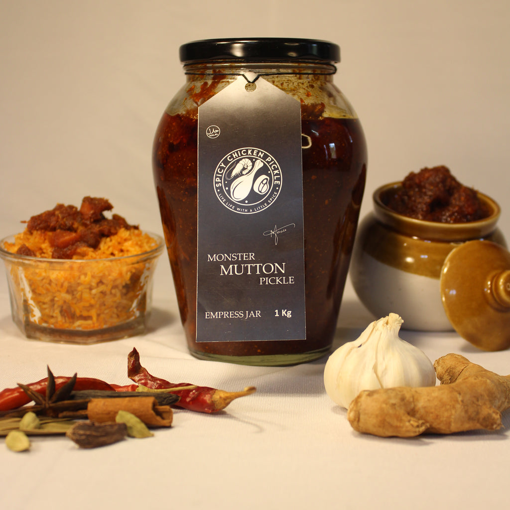 Buy Monster Mutton Pickle (Empress Jar) Online | Spicy Chicken Pickle ...